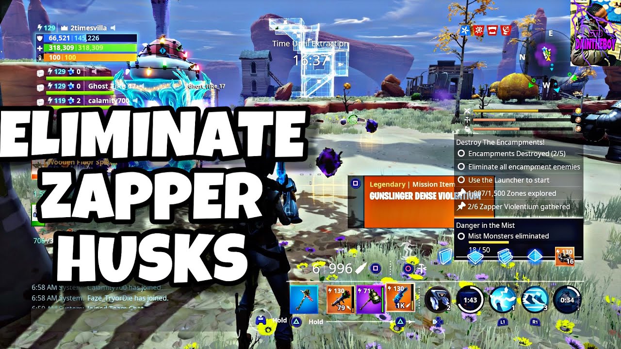 ELIMINATE ZAPPER HUSK| I AM THE LAW APPARENTLY| FORTNITE SAVE THE WORLD ...