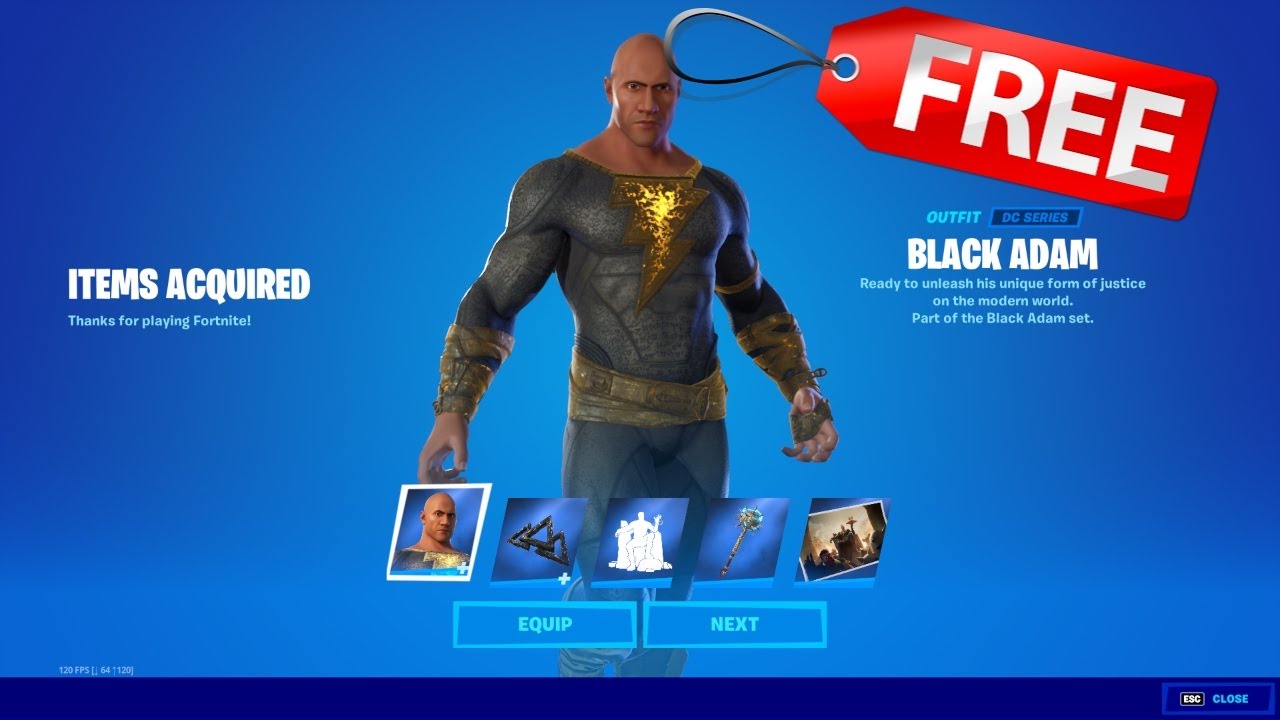 FREE BLACK ADAM SKIN in Fortnite Item Shop From oShven! - YouTube