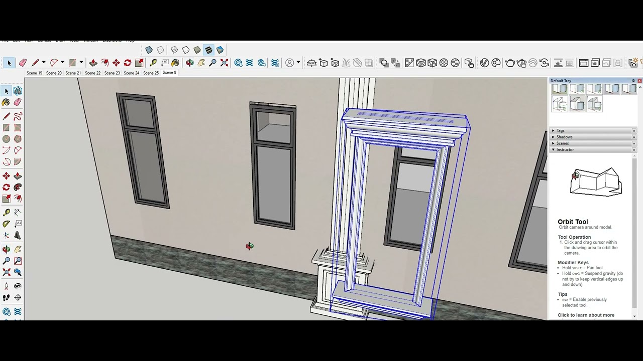 How to Design WINDOW FRAME by Sketchup - YouTube