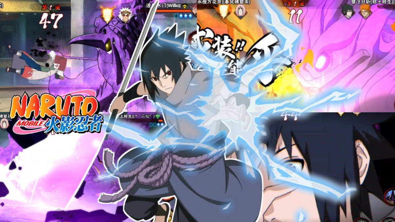 Uchiha Sasuke (EMS) Terlalu Kuat Di Game Naruto Mobile Tencent - YouTube