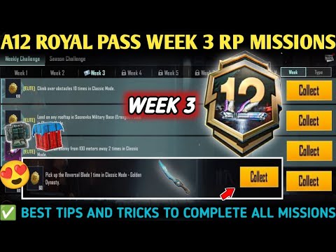A12 Week 3 Missions|Season c8s23 (Week 3) RP Missions|Bgmi Week3 Rp Missions|A12 Royal Pass ...