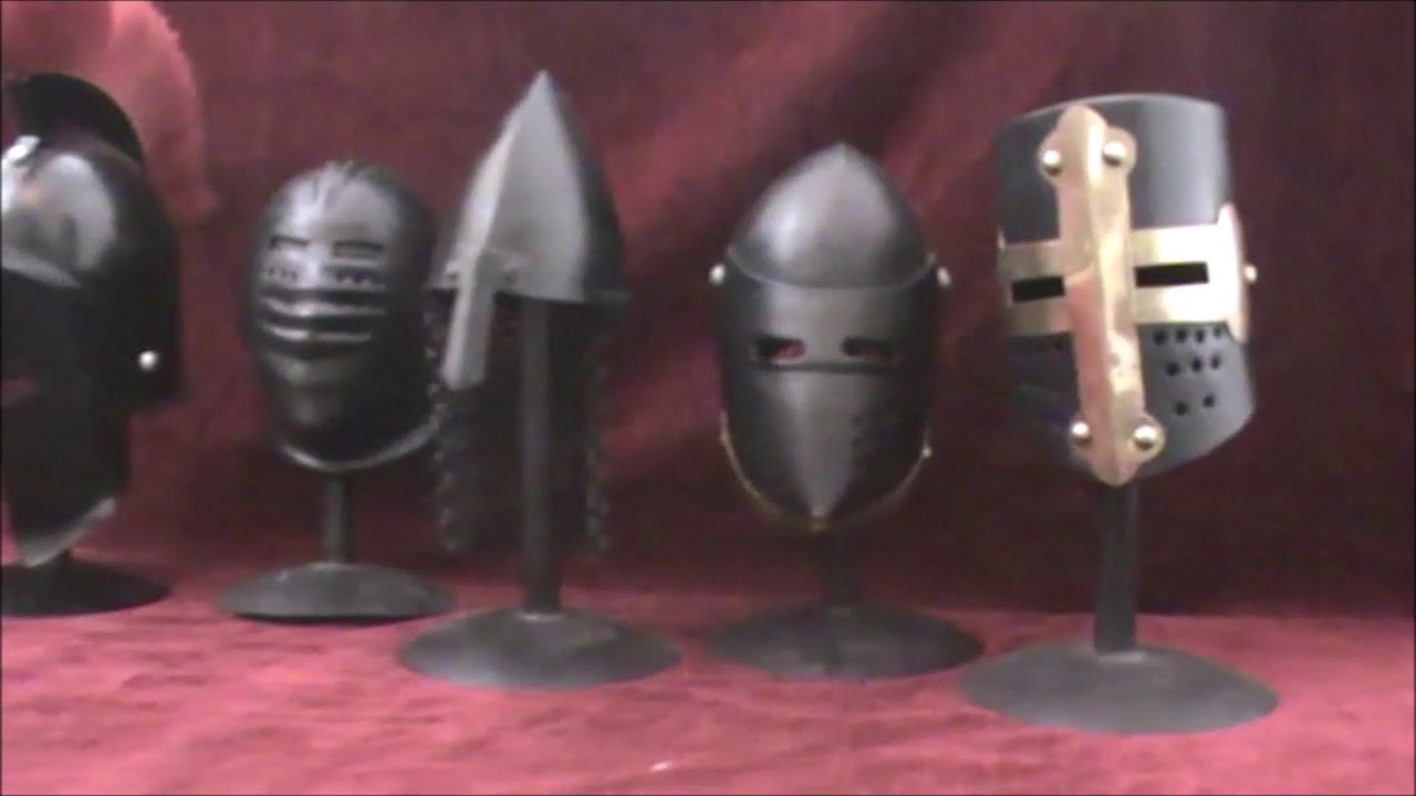 Miniature Medieval Helmets - YouTube