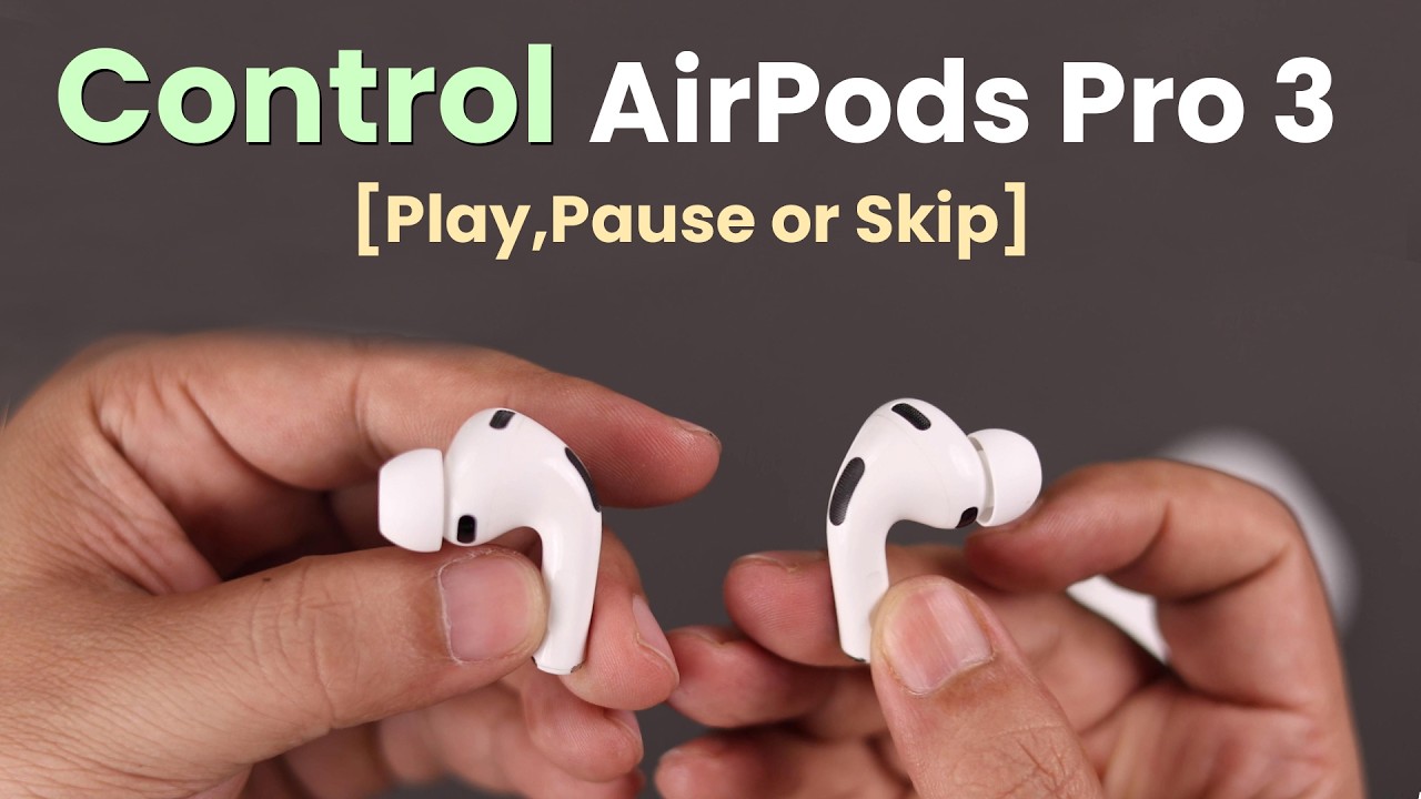 How To Pause, Skip & Play Music, Adjust Volume On AirPod Pro 3 - YouTube