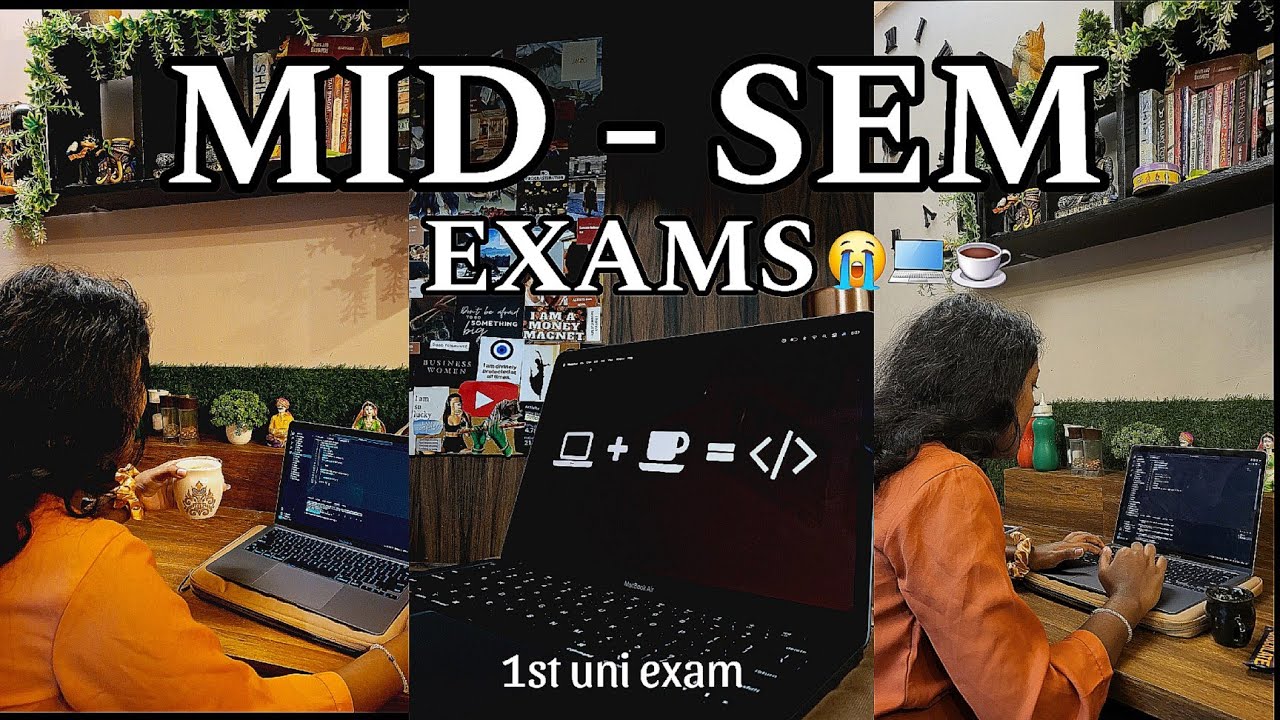 Study with me 💻☕️ | preparing for my (first) mid-sem exams 😮‍💨| Cafe ...