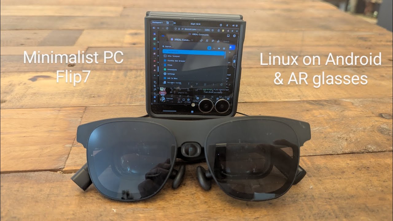 Minimalist PC - Flip7: Linux on Android & AR glasses - YouTube