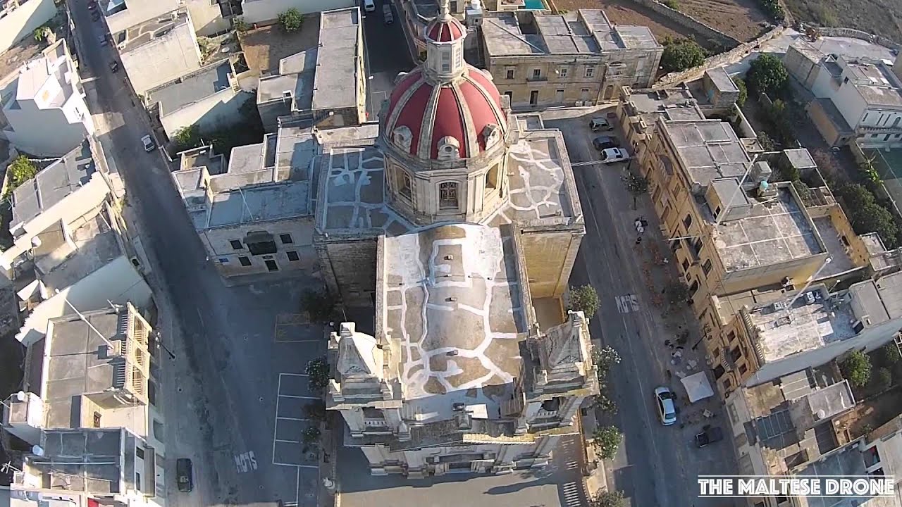 Sannat Church Gozo HD Drone 2015 - YouTube