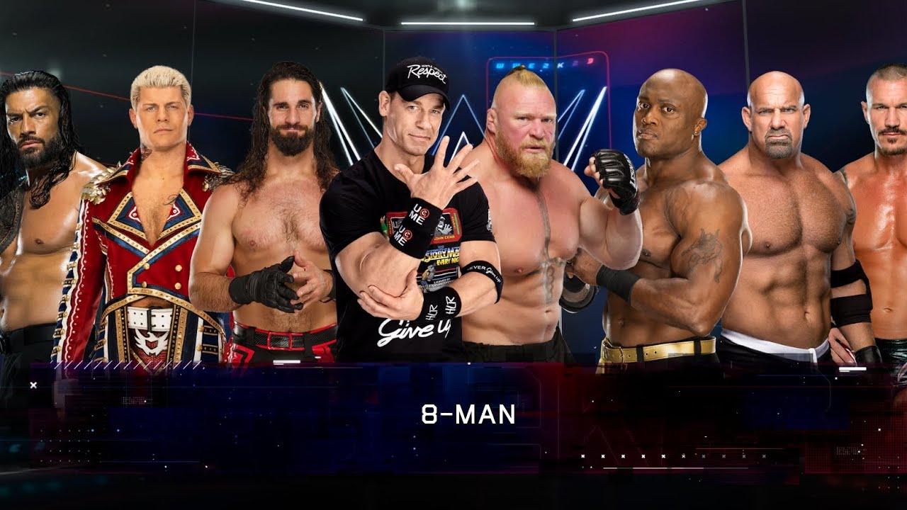 WWE 2K23 8 Man Backstage Brawl Full Match Gameplay - YouTube