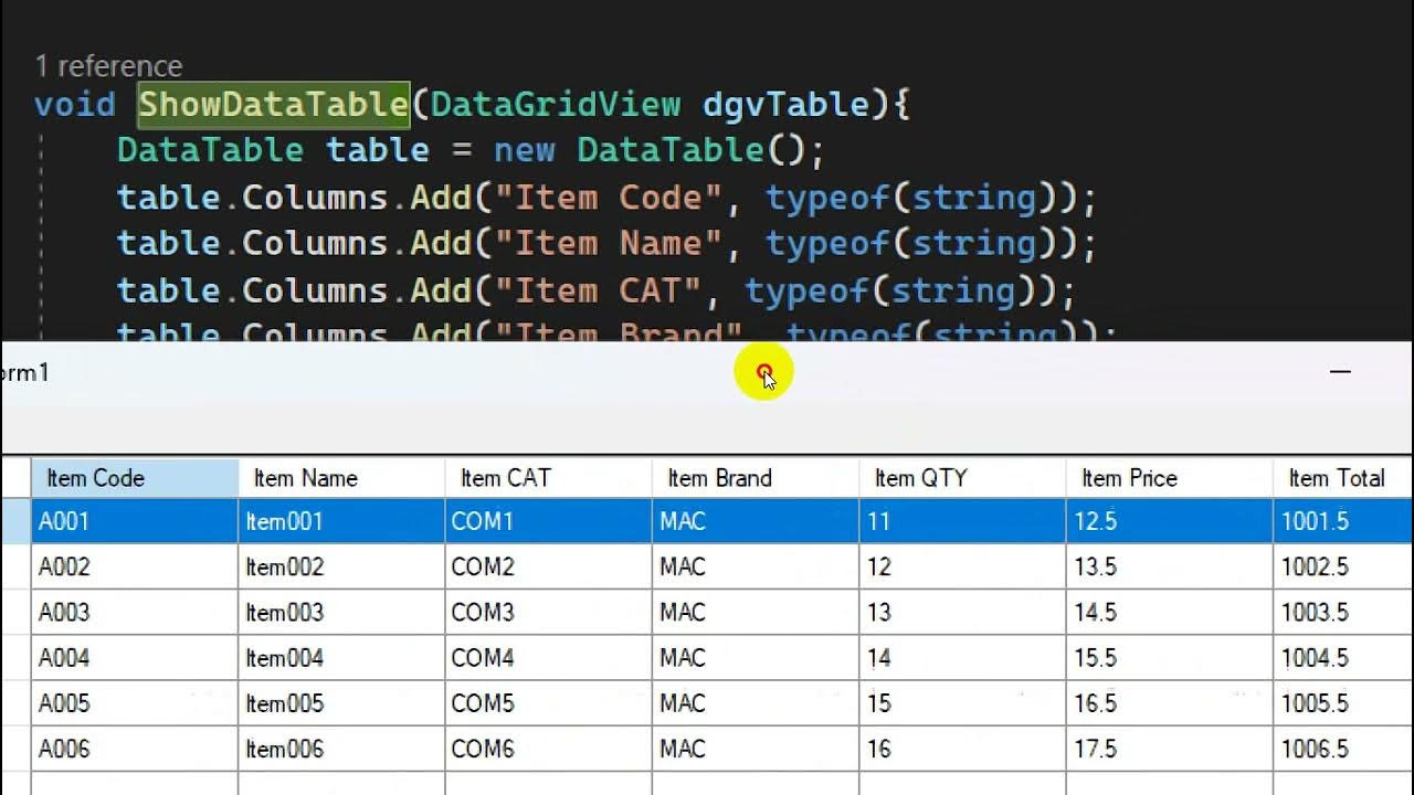 User Defined Function Data Table - YouTube
