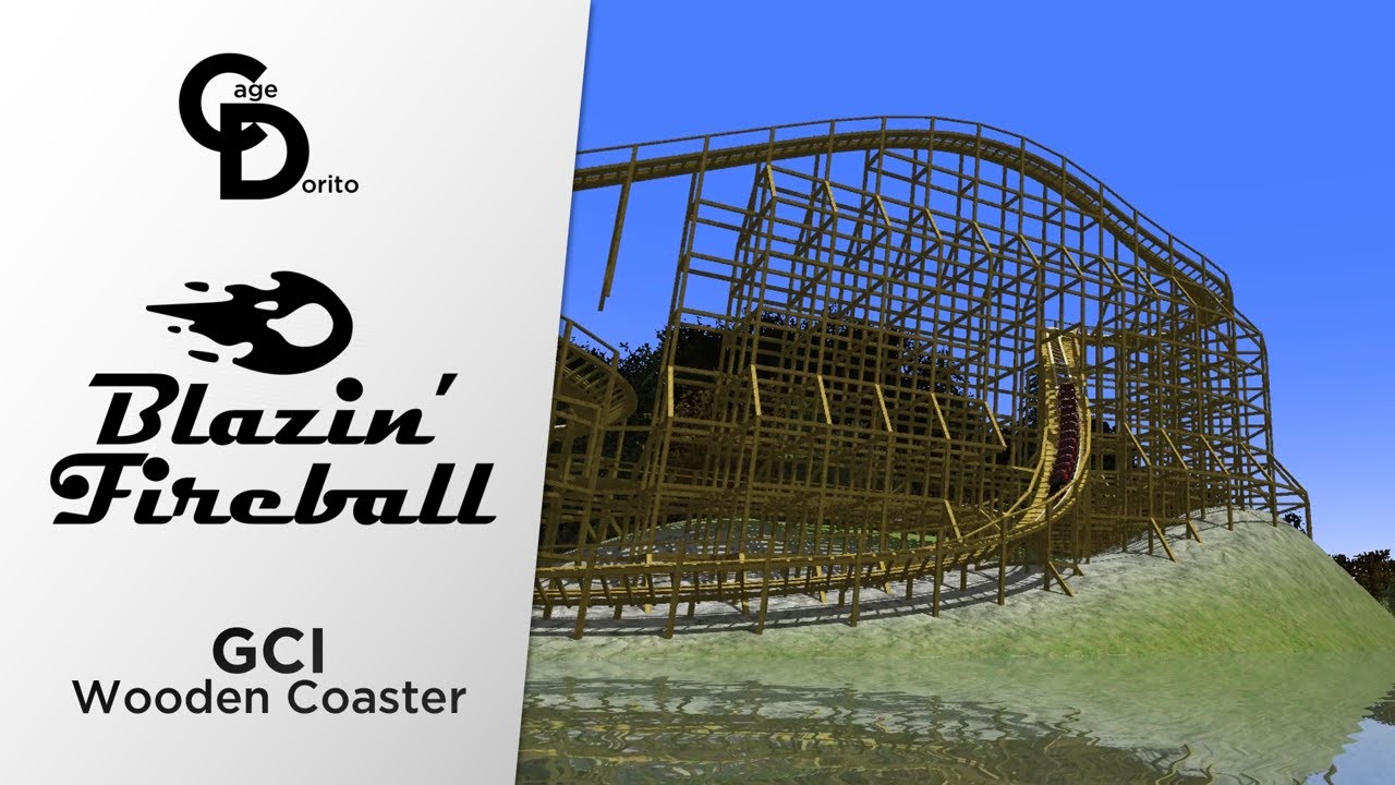 Blazin' Fireball - GCI Wooden Coaster - Ultimate Coaster X - YouTube