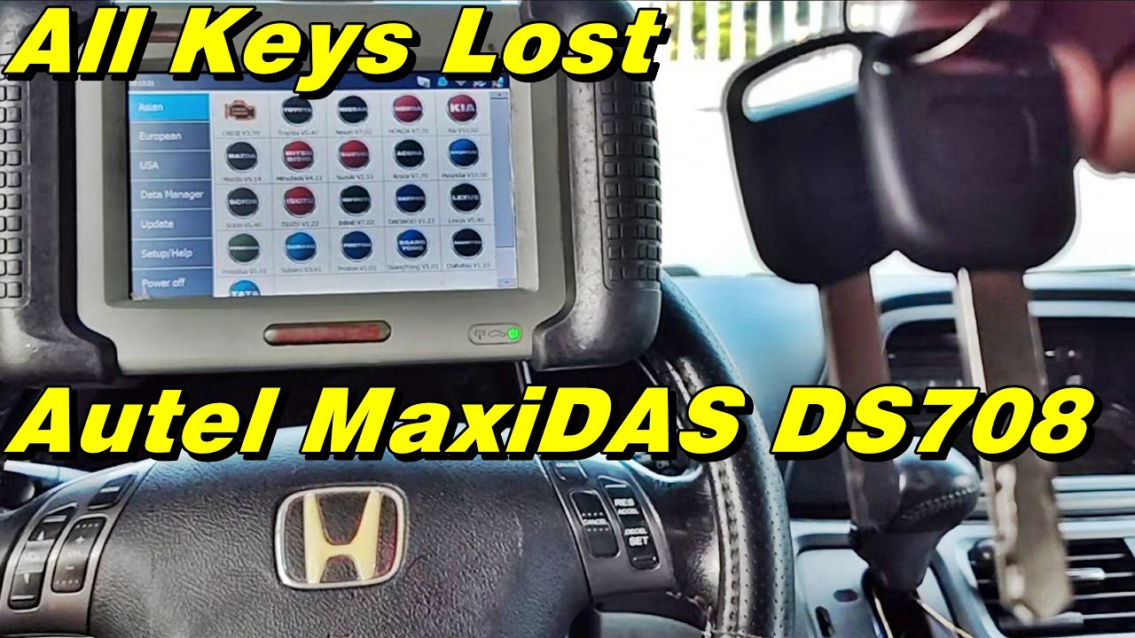 All Keys Lost Programming Using Autel MaxiDAS DS708 - YouTube