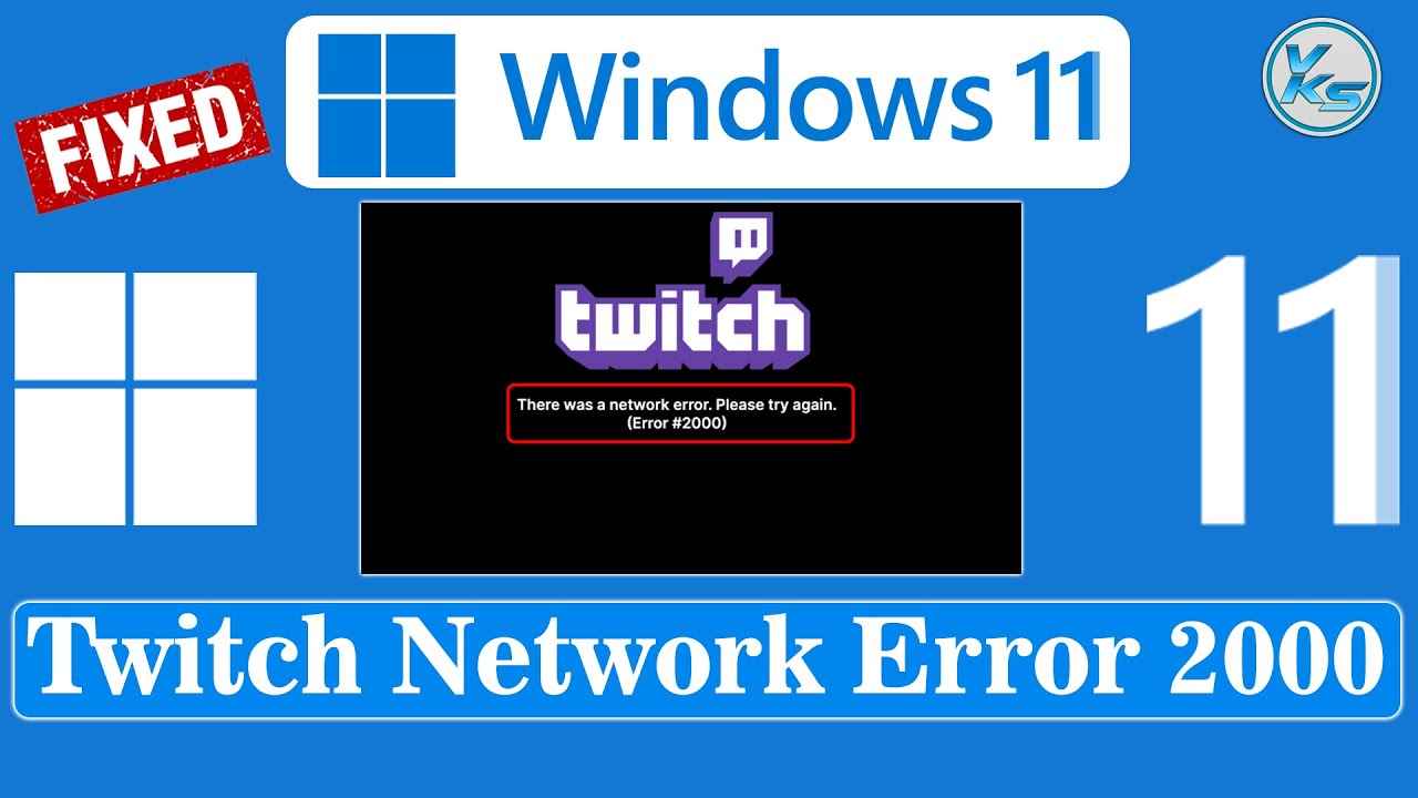 How To Fix Twitch 2000 Network Error - YouTube