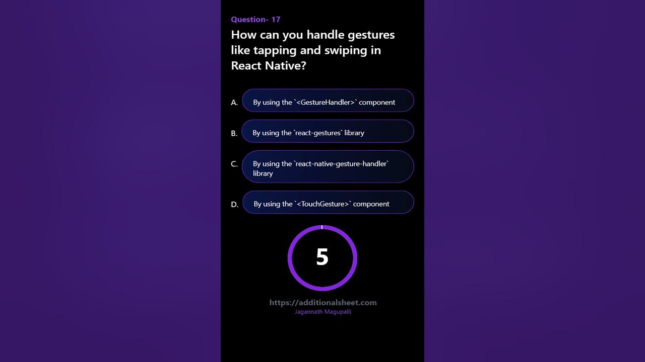 How can you handle gestures like tapping and swiping in React Native - YouTube