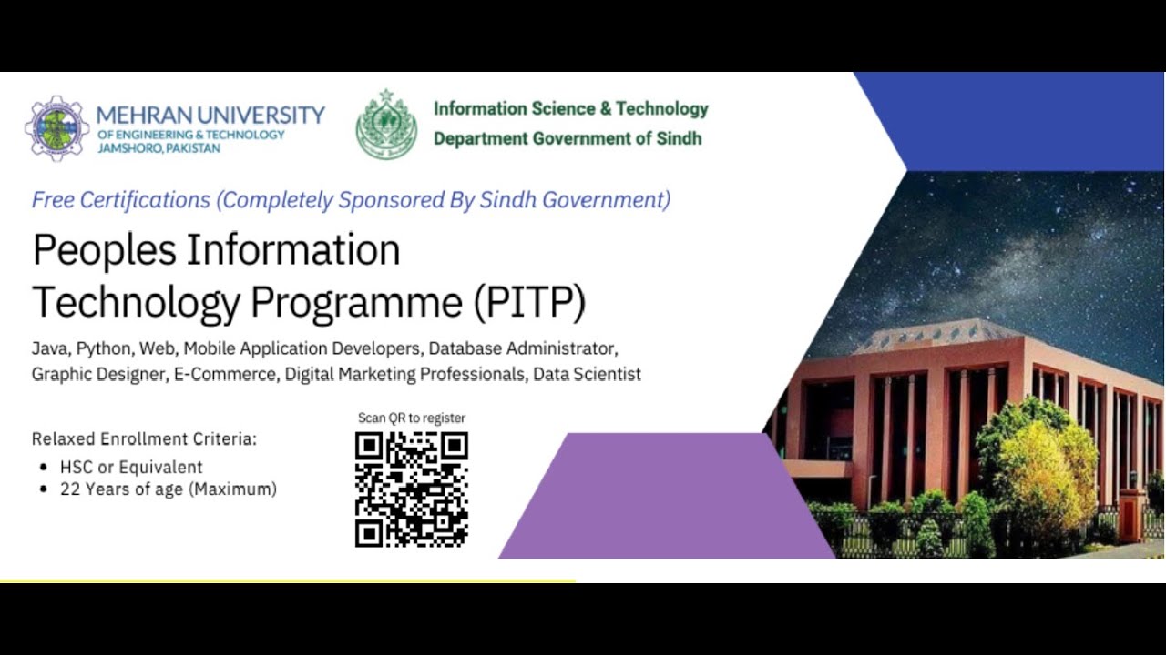 IT Free Courses 2024 | MUET ADMISSION ANNOUCED | Peoples Information ...