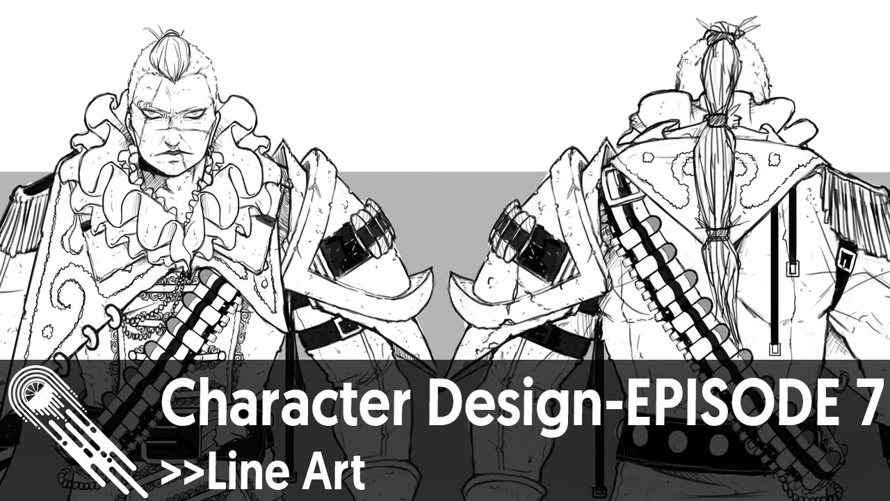 Character Design Episode 7~Line Art - YouTube
