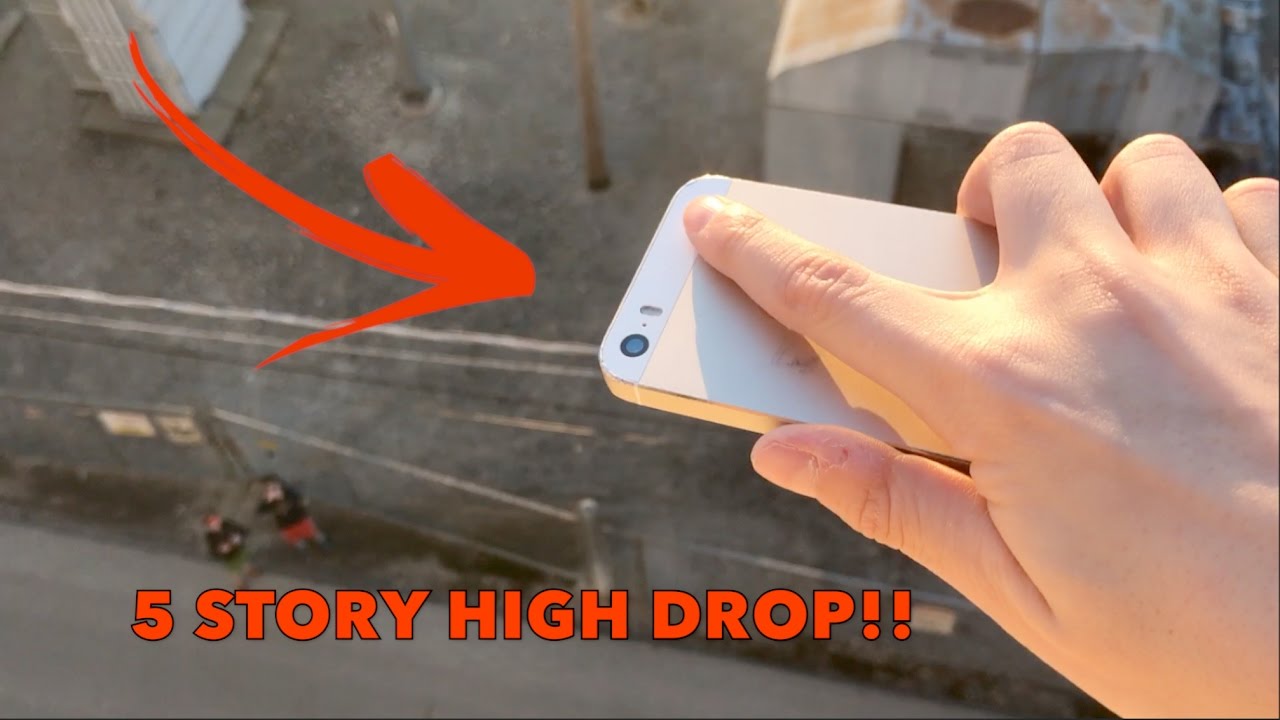 INSANE!! DROPPING A IPHONE OFF A 5 STORY GARAGE!! - YouTube