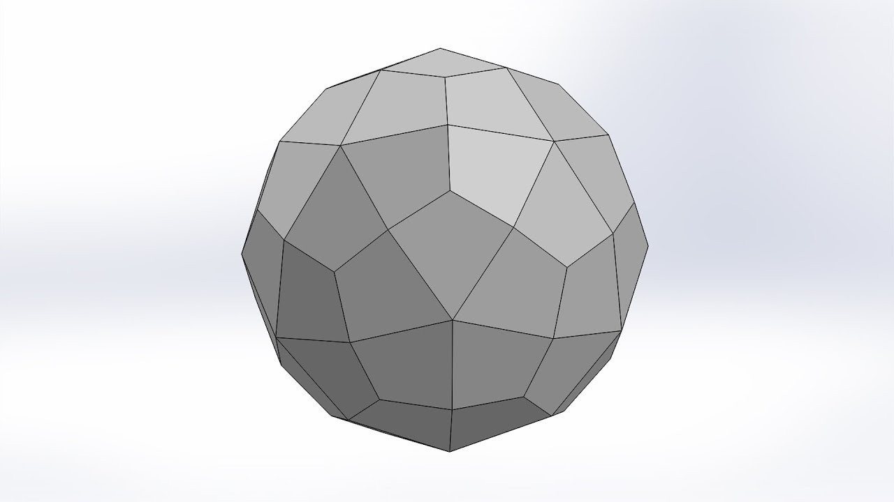 How to make Deltoidal Hexecontahedron by SolidWorks / 3D CAD - YouTube