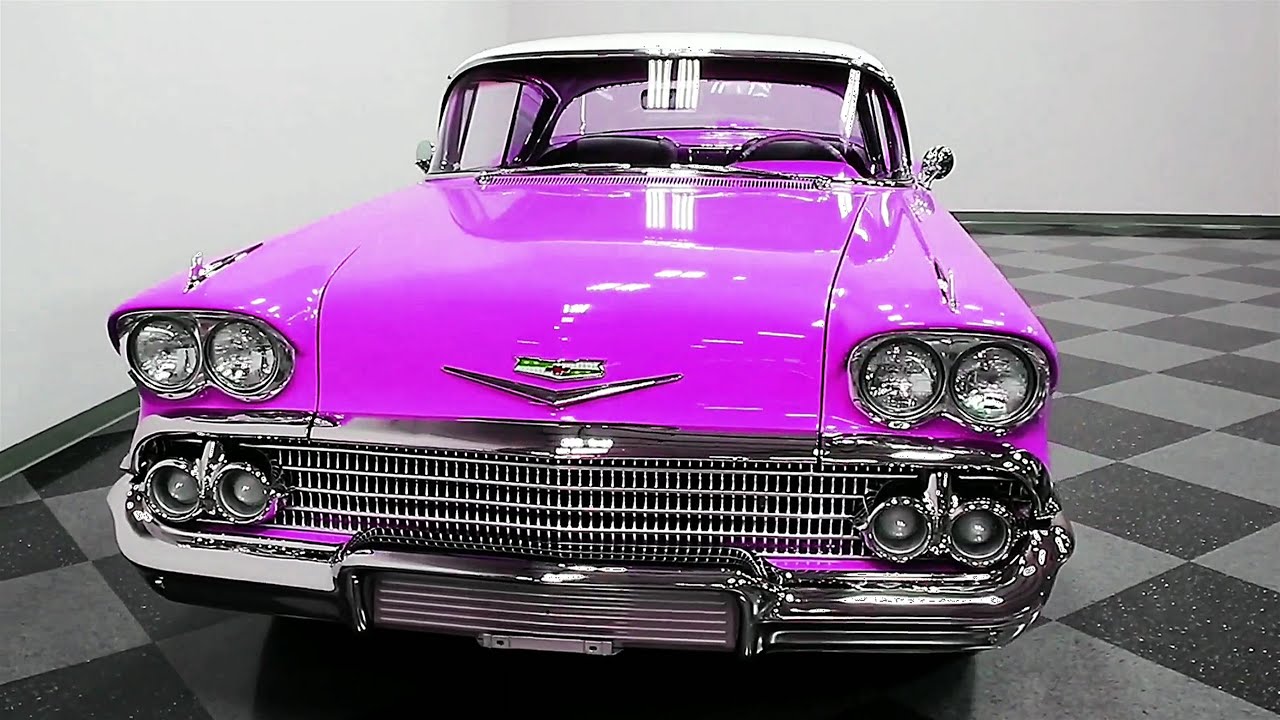 1958 Chevrolet Impala - Purple Colors - 4K Video - YouTube