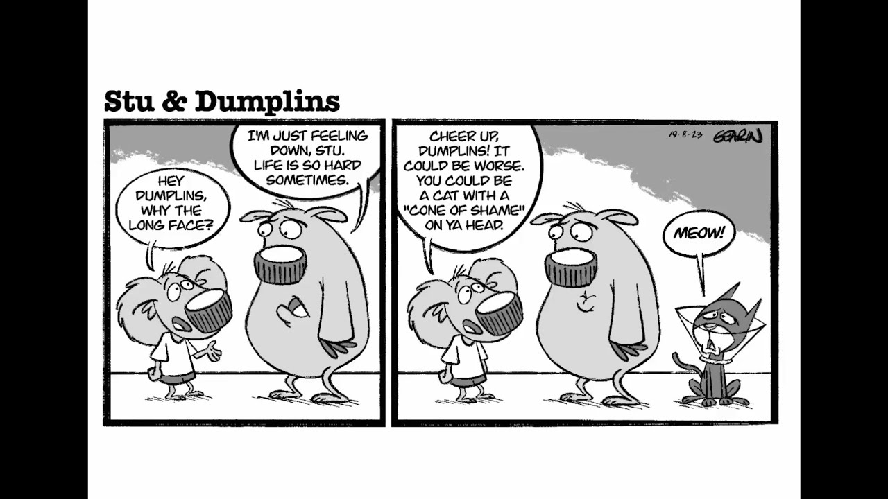 Stu & Dumplins Comic Gag - Time Lapse - YouTube