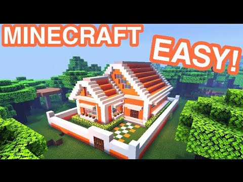 Minecraft Build & Interior tutorial cute Orange House 🧡🧡🏡🏡 - YouTube