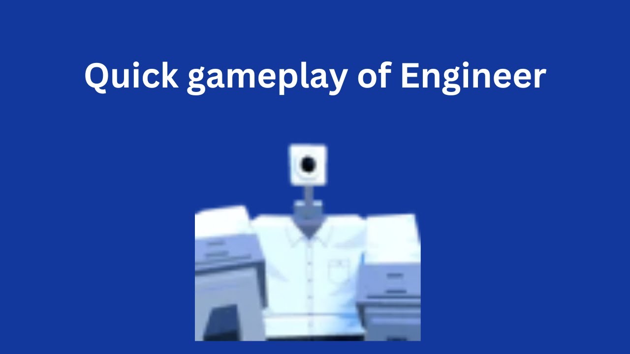 Quick little gameplay with engineer | Roblox Toilet Tower Defense - YouTube