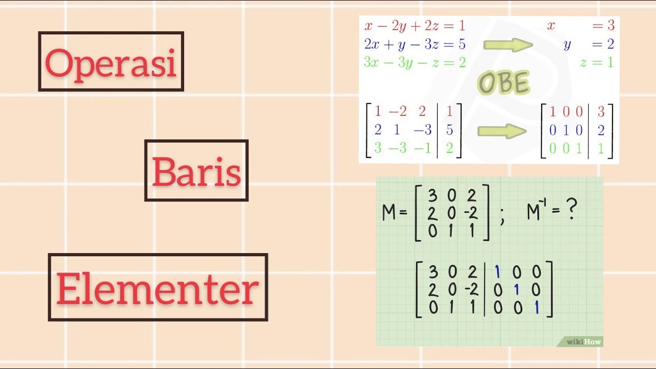 Matriks dan Vektor | Operasi Baris Elementer (OBE) Part 1 - YouTube