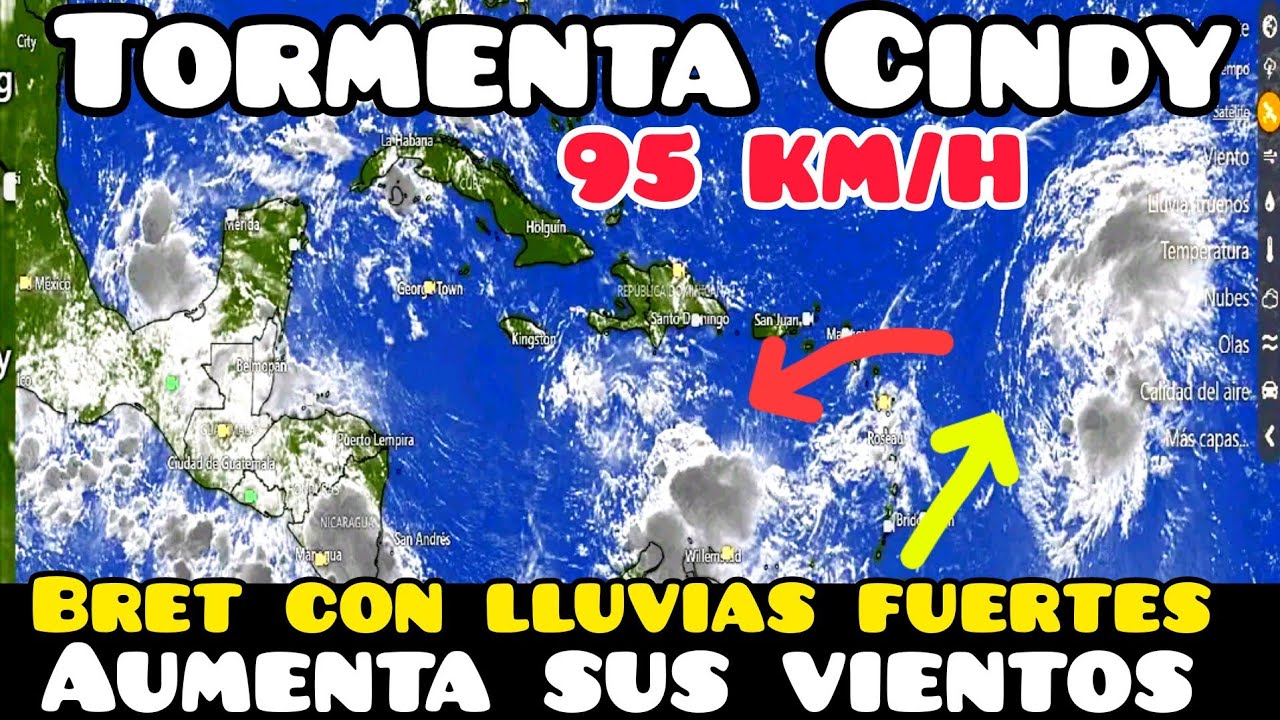 Tormenta Cindy se fortalece con vientos de 95 KM/H, Bret aumenta las ...