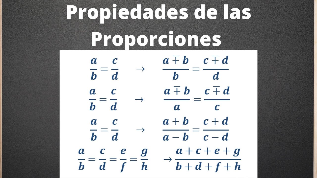 Propiedades de las Proporciones - YouTube