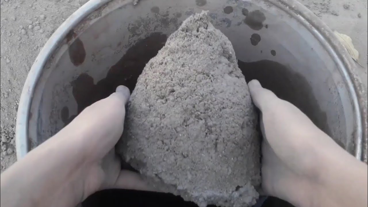 Pure Sand gamla shapes crumbling in water steel bucket+dry floor ASMR ...