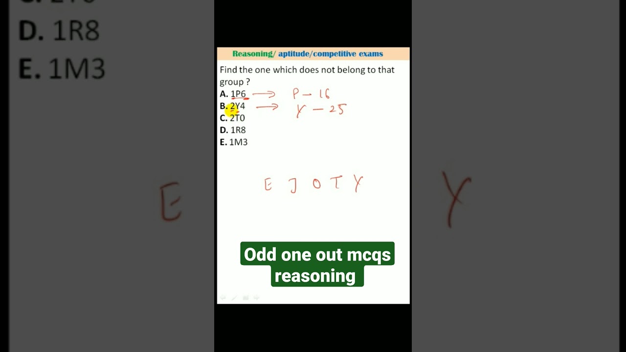 Odd One Out Mcq Reasoning shorts mathtimez reasoninganalogy odd-one-out-mcq-reasoning-shorts-mathtimez-reasoninganalogy