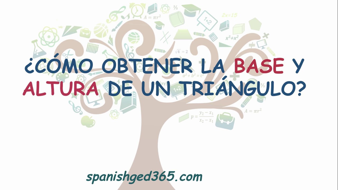 Cómo obtener la base y altura de un triángulo - YouTube