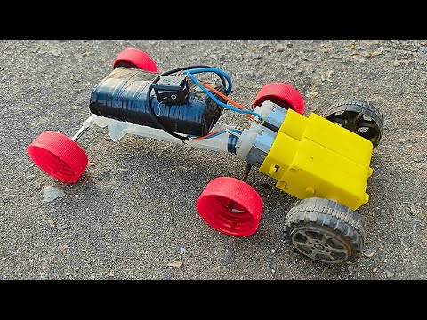 DC motor Science Project ToY Car | DC Motor Car Making at Home| 2 DC ...