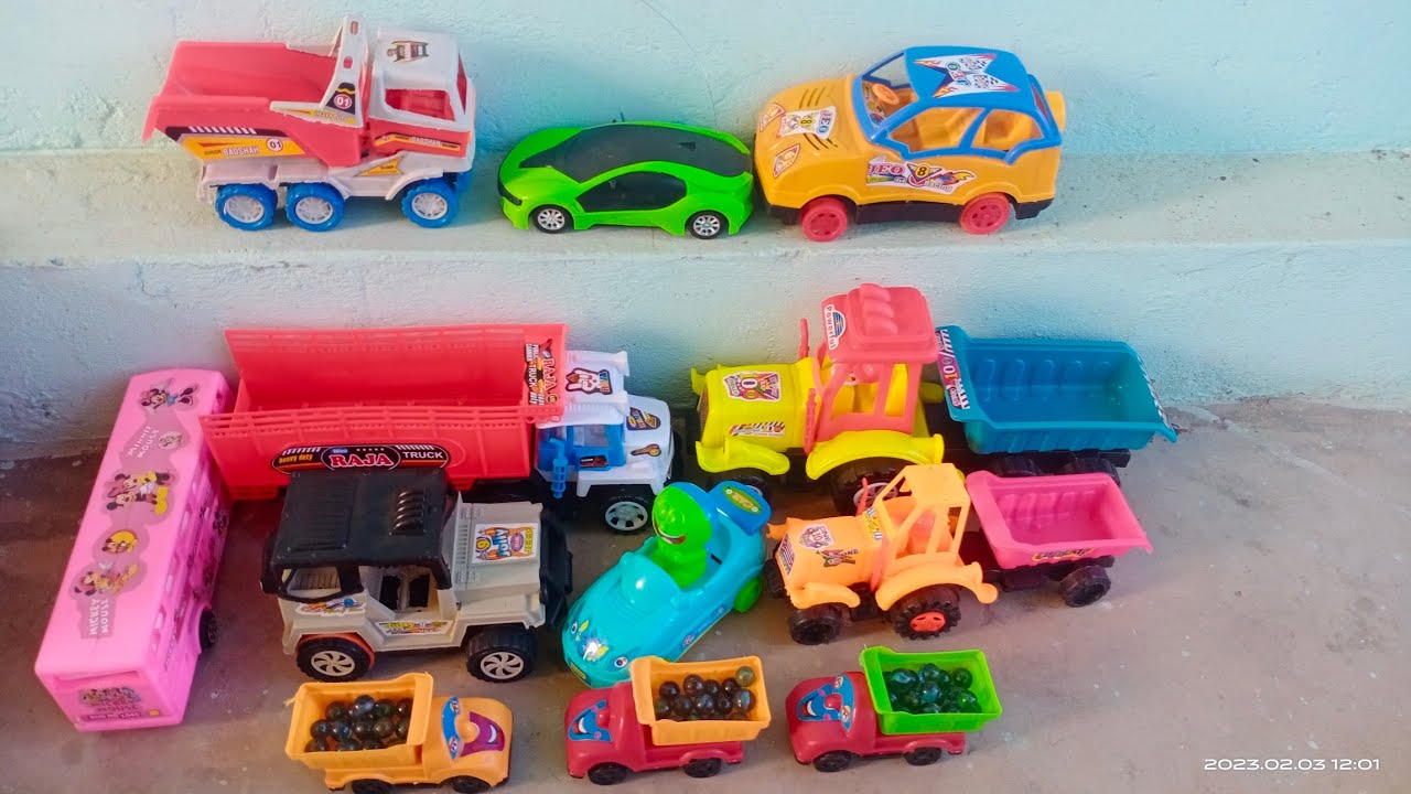 kanche goli wale toy | truck wala cartoon toy | gaadi bus remote car ...