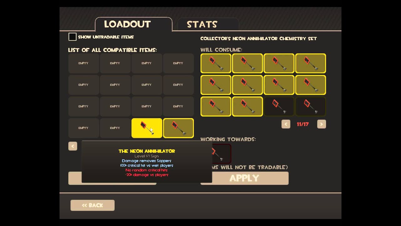 Using A Collector's Chemistry Set (Neon Annihilator) TF2 - YouTube