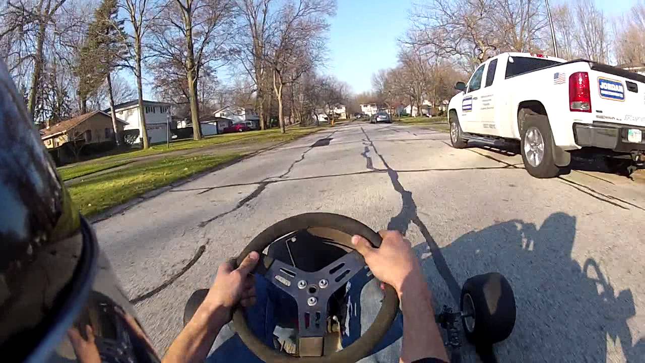 not so ghost rider, ghost rider gokart drive one hell of a fast kart ...