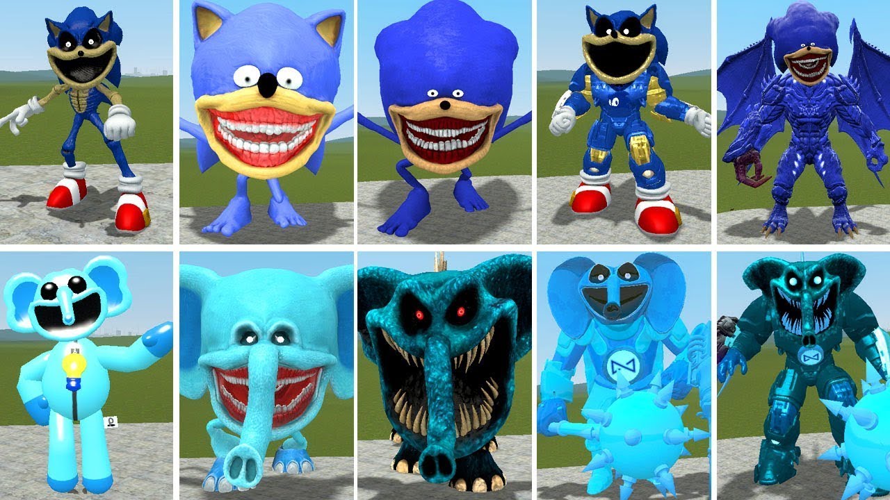 EVOLUTION OF SHIN SONIC EXE VS ELEPHANT SMILING CRITTERS POPPY PLAYTIME ...