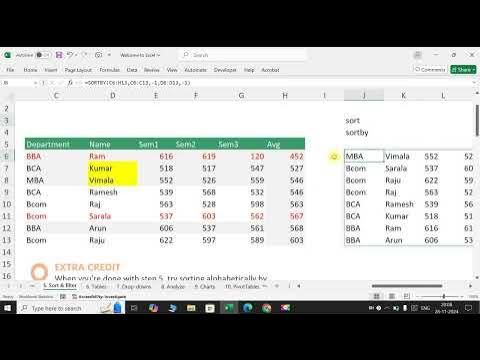 How to Use Sortby formula - Excel Tips - YouTube