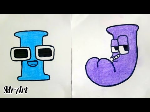Easy Drawing letters (I J) Alphabet Lore | #alphabetlore - YouTube