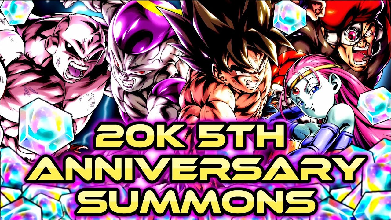 RAINBOW TEXT?! MULTIPLE GOKU/FRIEZA PULLS?! 20K CC 5TH ANNIVERSARY ...