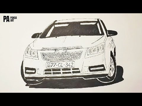 How To Draw a Car Chevrolet Cruz | step by step | - YouTube