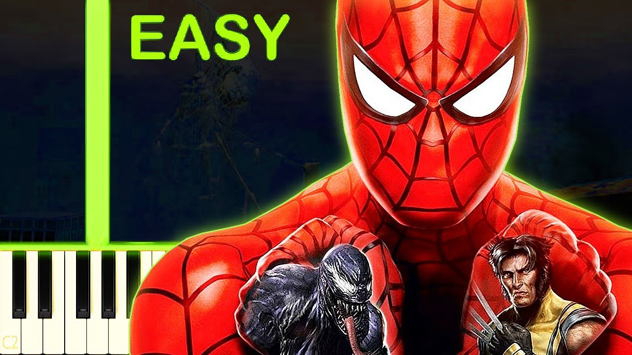 SPIDER-MAN WEB OF SHADOWS THEME - EASY Piano Tutorial - YouTube