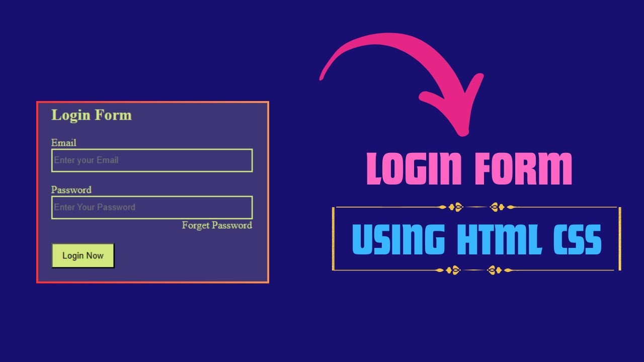Login Page Design In Html Css Login Page Kese Banaye Satya Gyan A4 8825