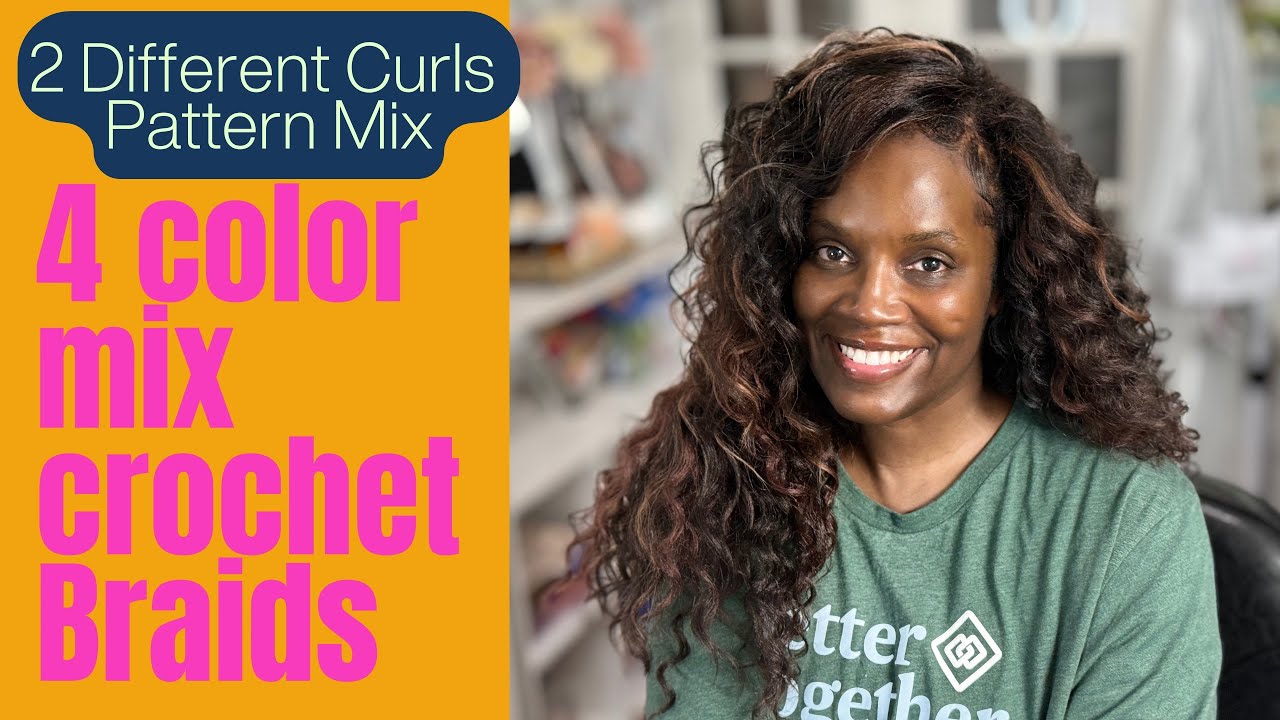 The Beauty of Mixed Curl Crochet Braids - YouTube