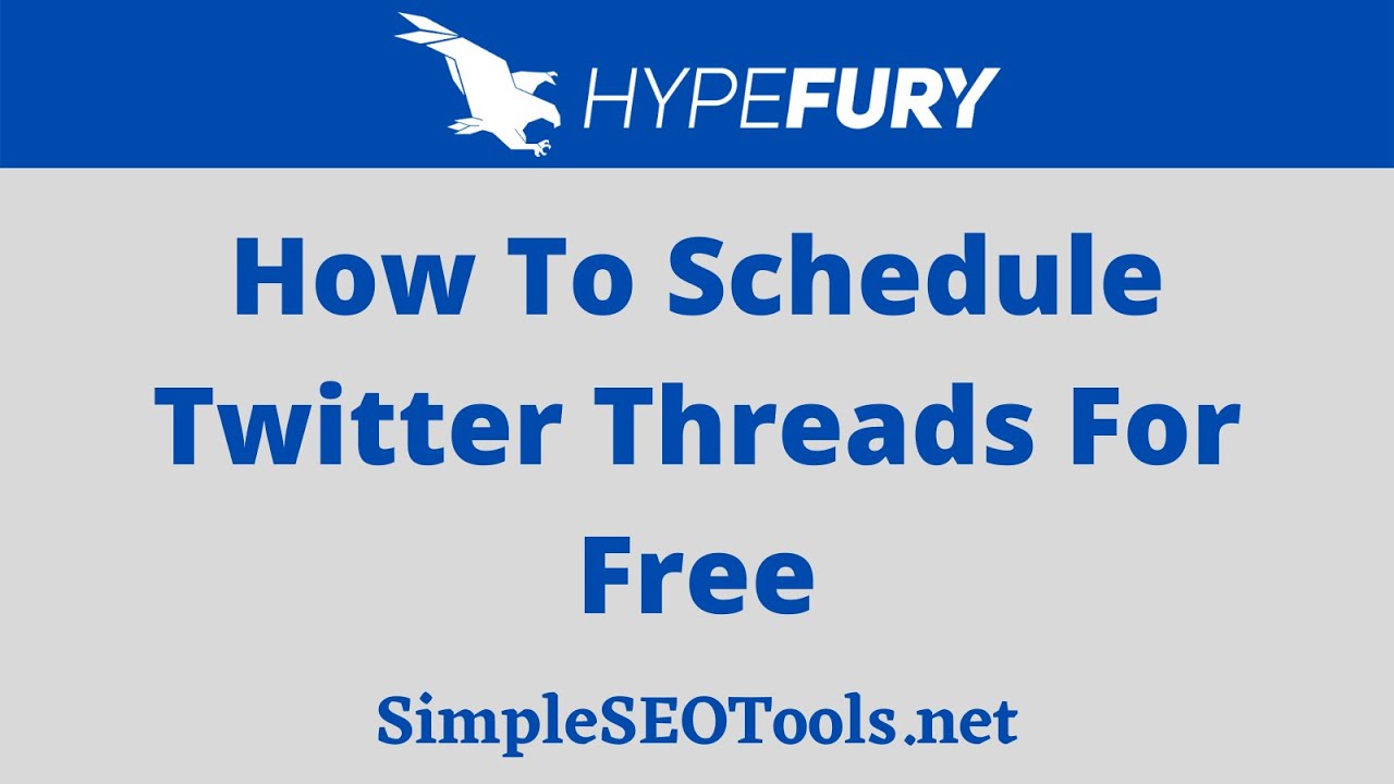 How To Schedule A Twitter Thread - YouTube