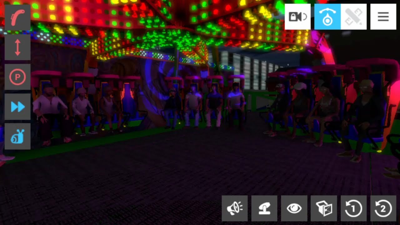 Funfair Ride Simulator 4 FreakShow Night POV (KMG Afterburner) - YouTube