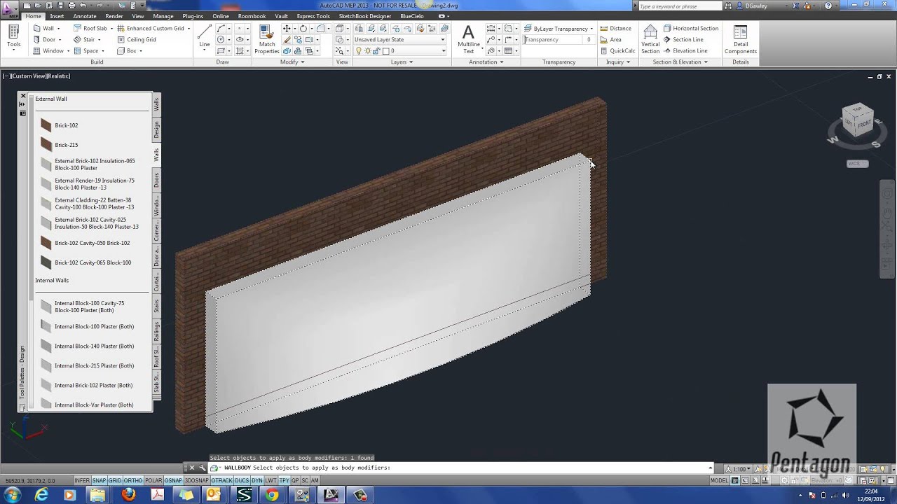 Adding in AutoCAD Solids to AutoCAD Architecture Walls as Body ...