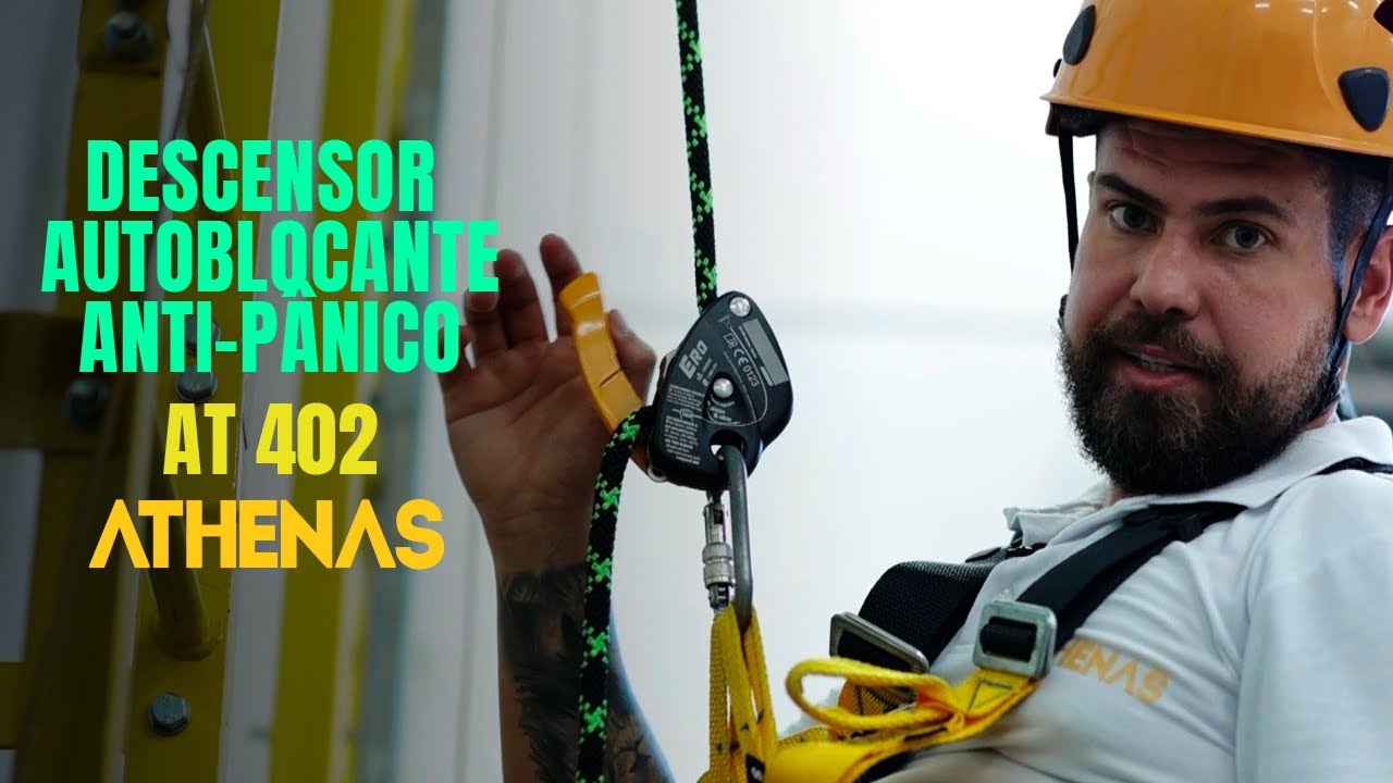 Descensor autoblocante ANTIPÂNICO - AT402 - Athenas - YouTube