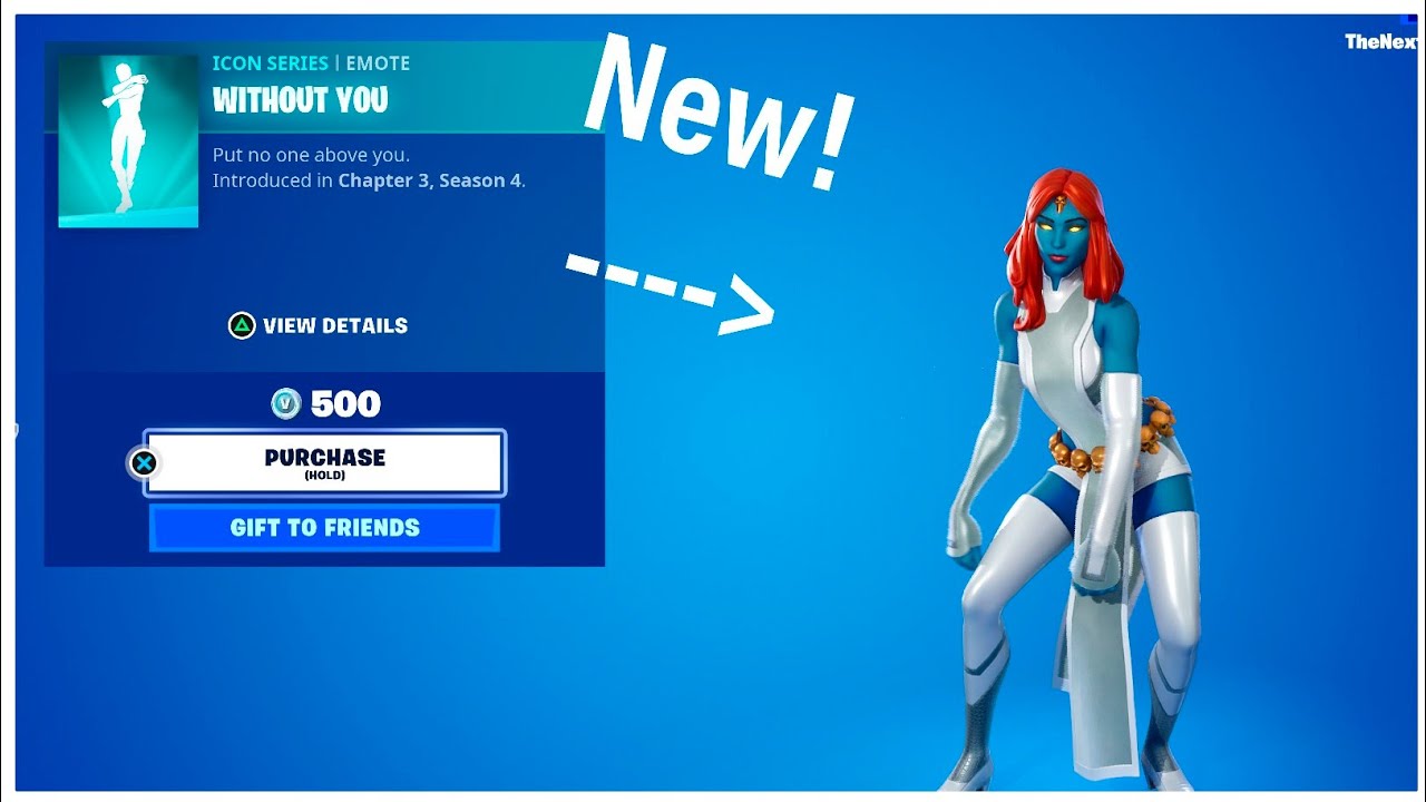 New 'Without You' Icon Emote Out Now! - Emote Showcase - YouTube
