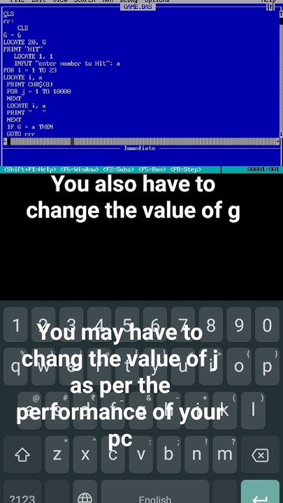 Easy game by using qbasic - YouTube