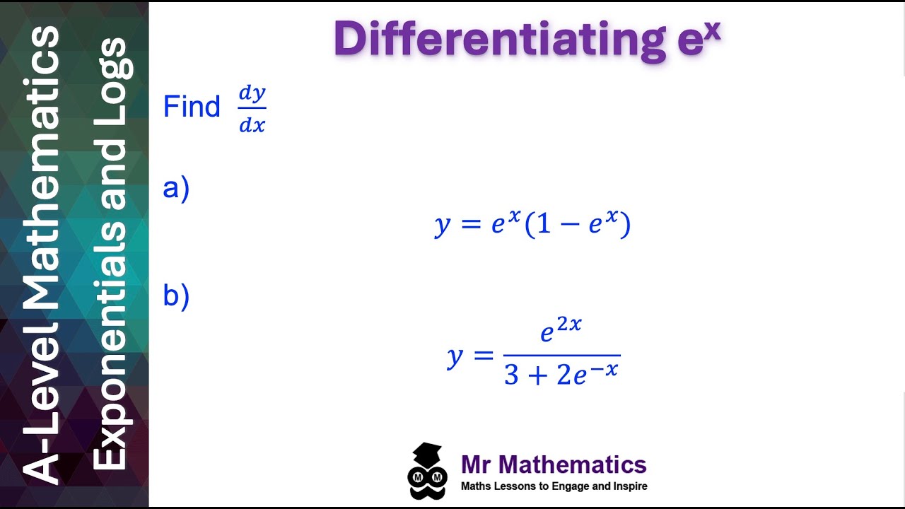 Differentiating e^x | Mr Mathematics - YouTube