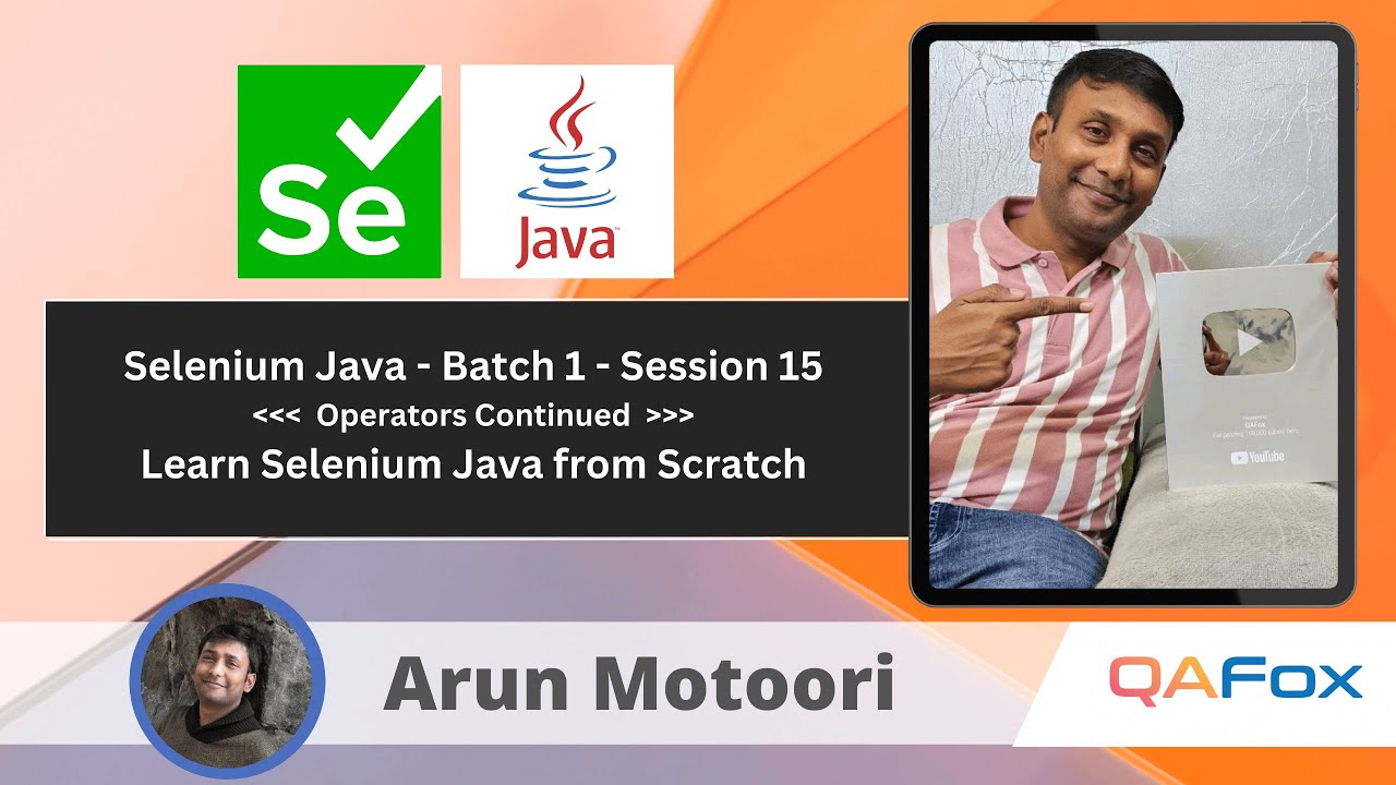 Day 15 - Core Java - Operators Continued | Selenium Java - Batch 1 ...